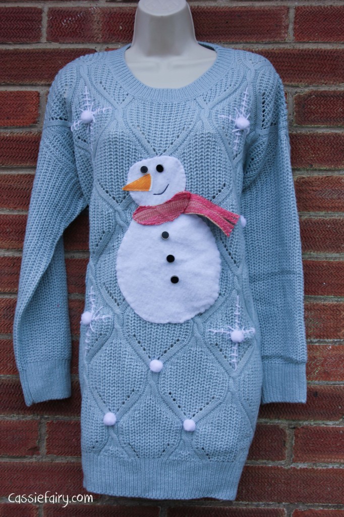 DIY sew-your-own snowman Christmas jumper | My Thrifty Life by Cassie ...