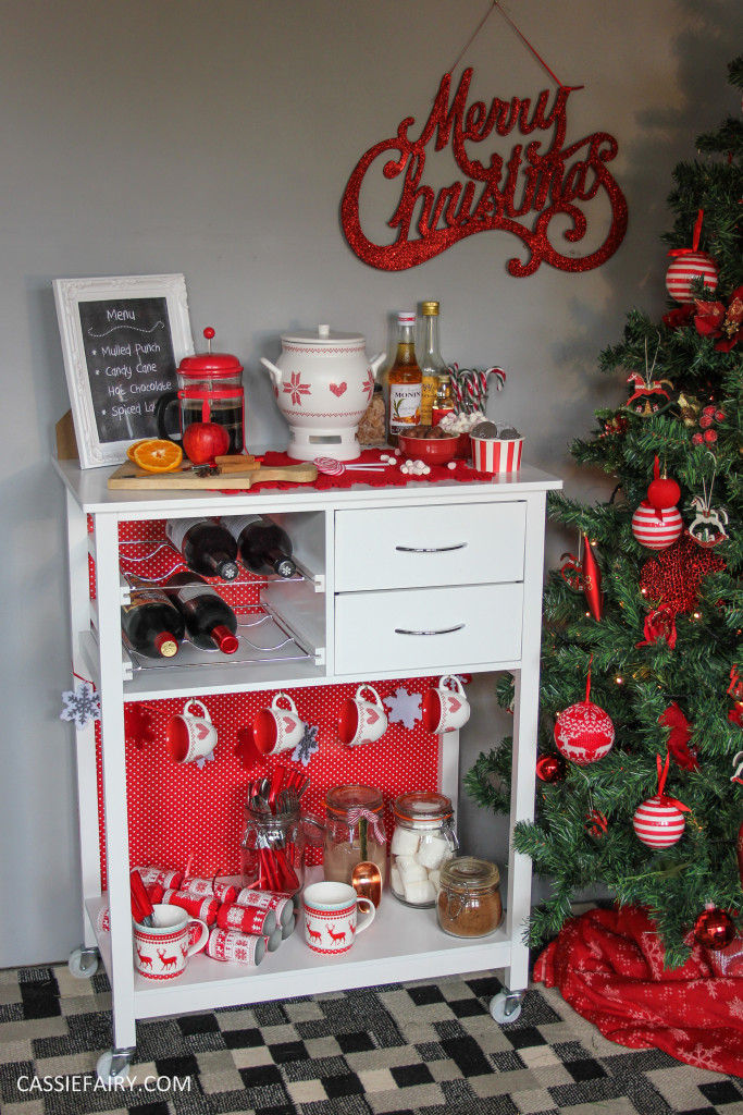 DIY Christmas drinks cart project | My Thrifty Life by Cassie Fairy ...