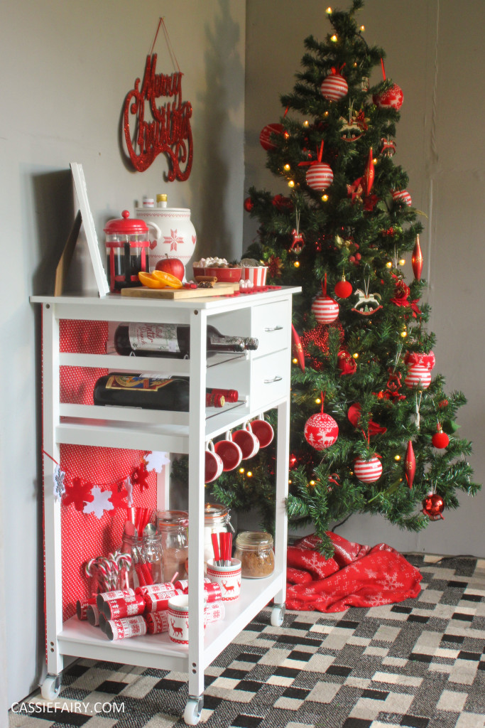 DIY Christmas drinks cart project | My Thrifty Life by Cassie Fairy ...