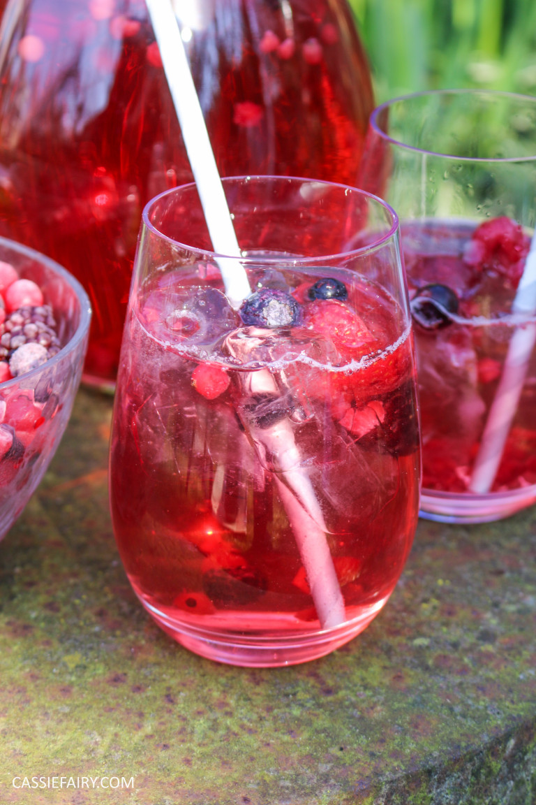 summer fruit punch recipe cranberry raspberry fizz for easter-7 | My ...