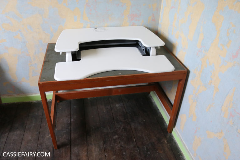 My home office makeover + sit/stand desk solution | My Thrifty Life by ...