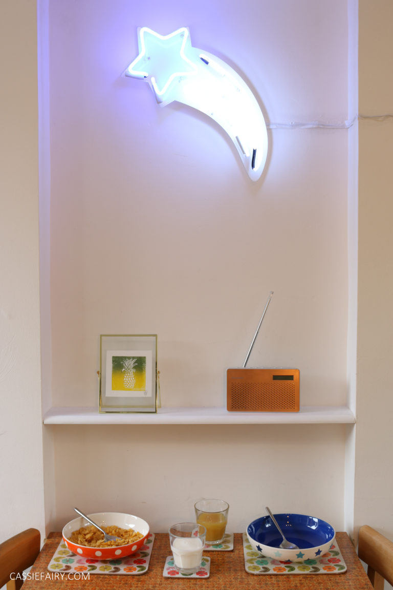 My Thrifty 50s Kitchen Renovation: The coolest lighting ever! | My ...