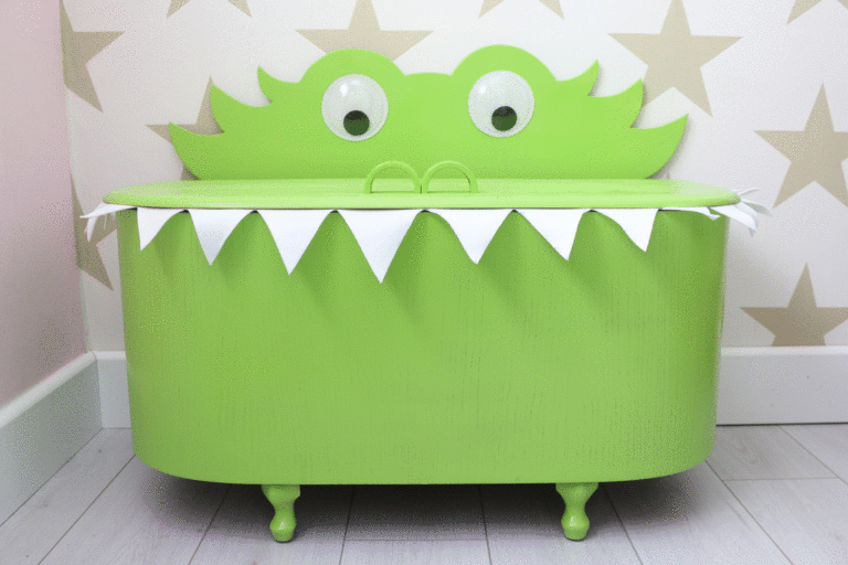 Step-by-step guide to DIY a funny monster toy box | My Thrifty Life by ...