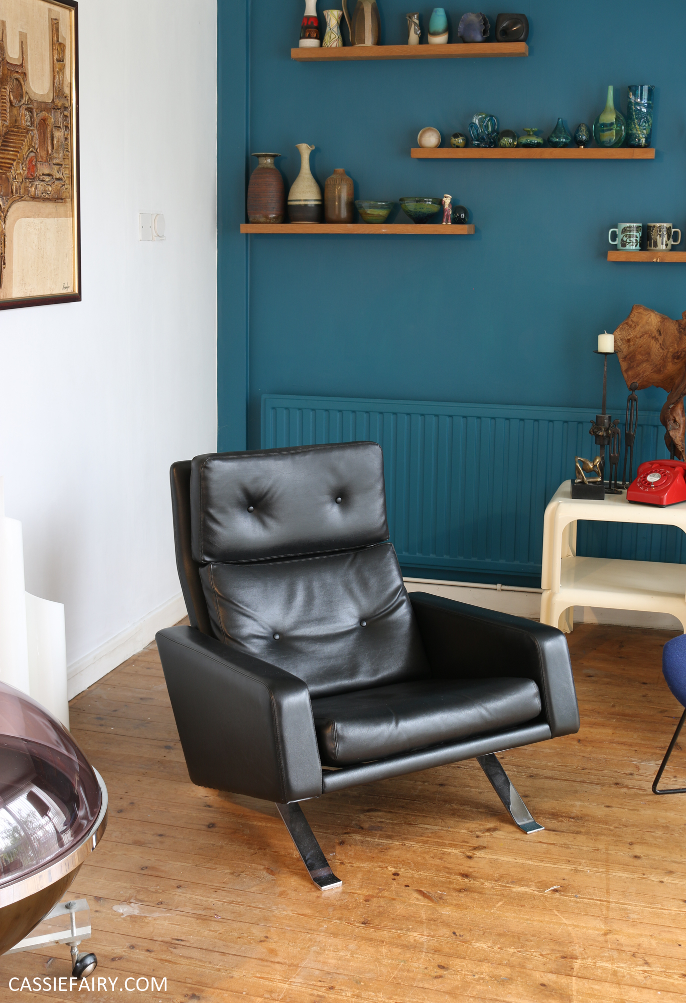 original robin day leo arm chair black leather | My Thrifty Life by ...