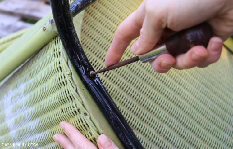 4 Hacks for renovating vintage Lloyd Loom woven bucket chairs | My ...