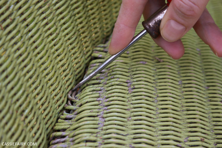 4 Hacks for renovating vintage Lloyd Loom woven bucket chairs | My ...