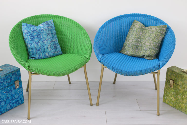 4 Hacks for renovating vintage Lloyd Loom woven bucket chairs | My ...