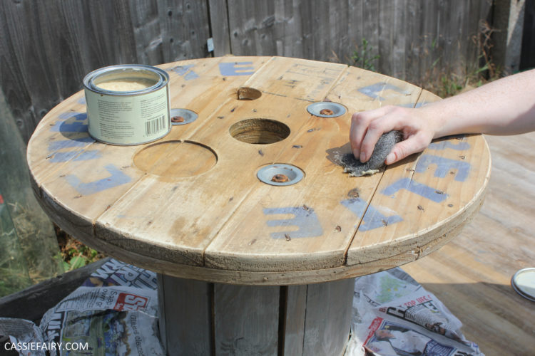 How to upcycle a cable reel into a coffee table for your garden | My ...