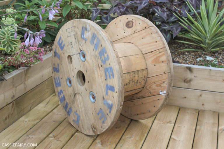 How to upcycle a cable reel into a coffee table for your garden | My ...