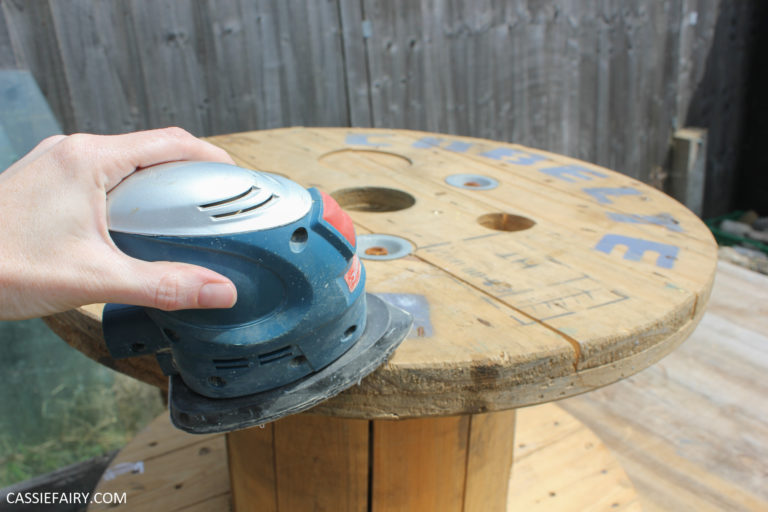How to upcycle a cable reel into a coffee table for your garden | My ...