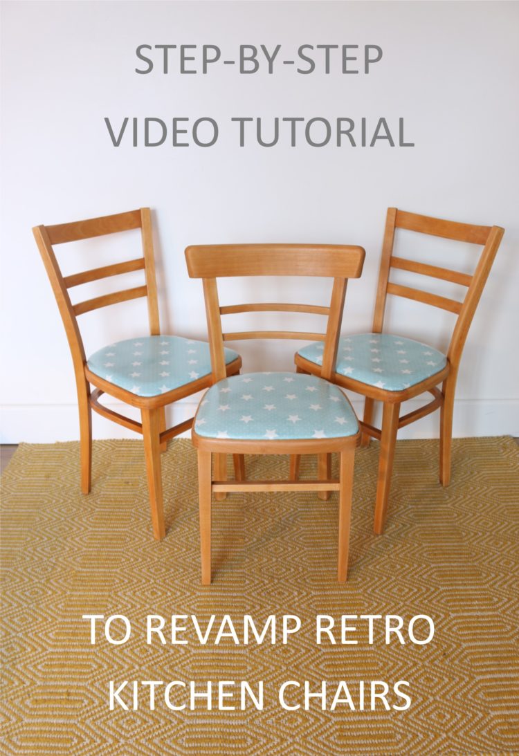 Step-by-step video to restore & reupholster vintage kitchen chairs | My ...