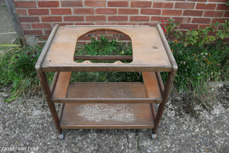 Step-by-step guide to turn an old hostess trolley into a colourful bar ...