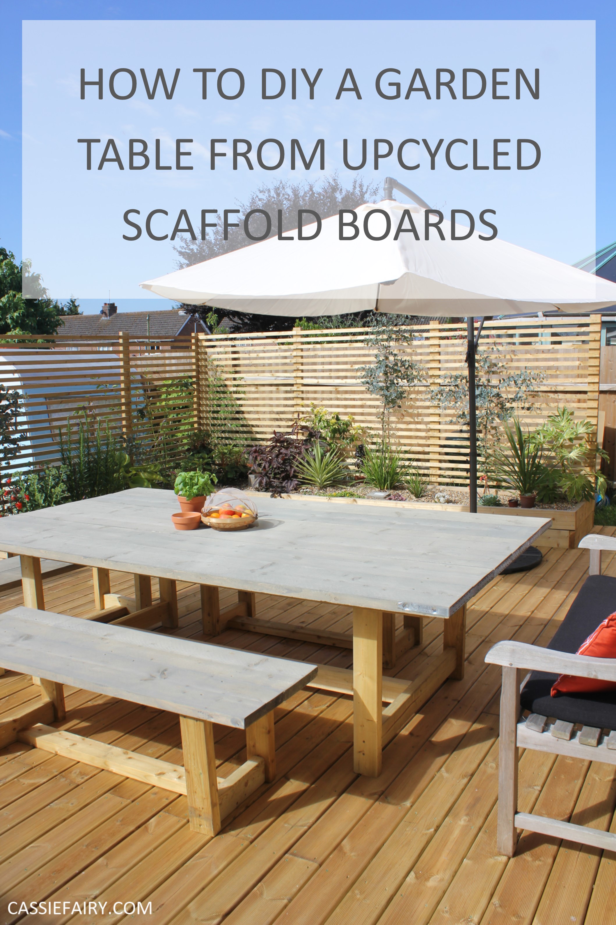 Thrifty DIY: How to upcycle scaffolding boards into a garden table | My ...