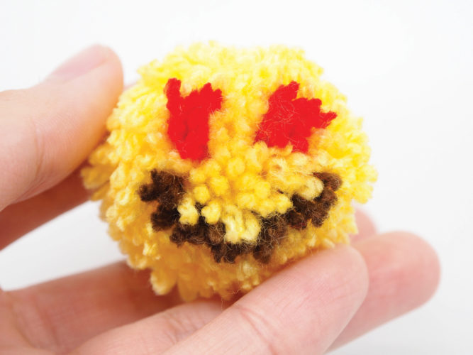 How to make cute and fluffy emoji pom-poms | My Thrifty Life by Cassie ...