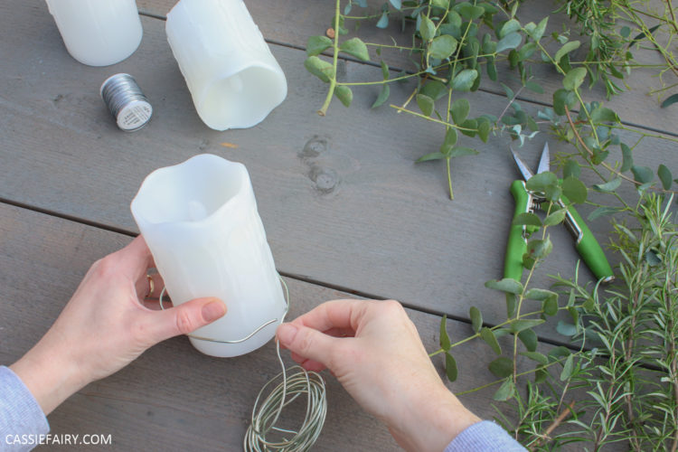 How to DIY a festive centrepiece with mini wreathes & LED candles | My ...