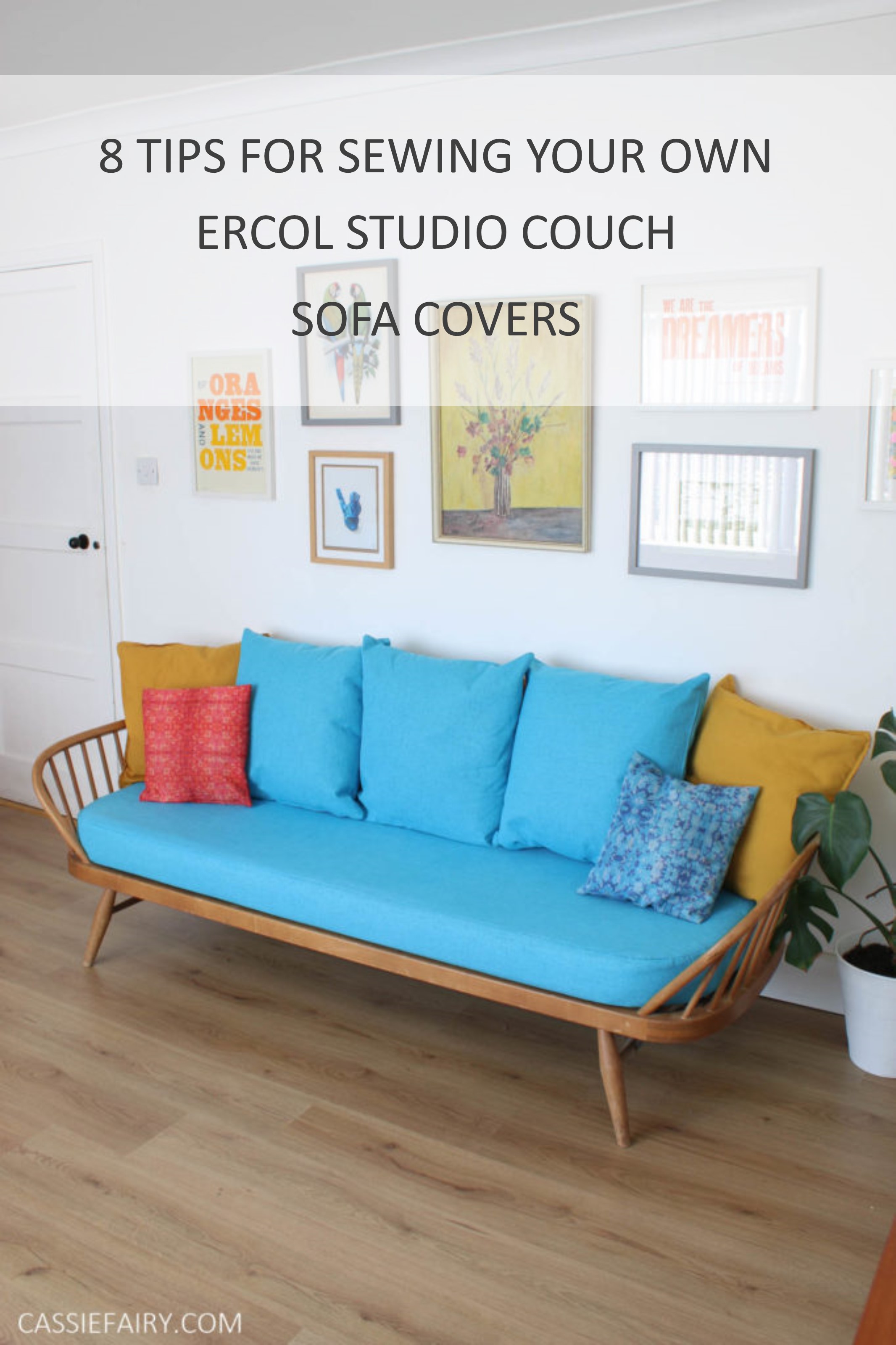 How to sew new sofa covers and cushions for an Ercol studio couch | My ...