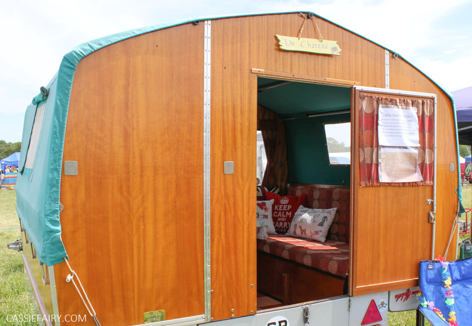 Mid-century Lillebror Chateau Mobile trailer tent with vintage interior ...