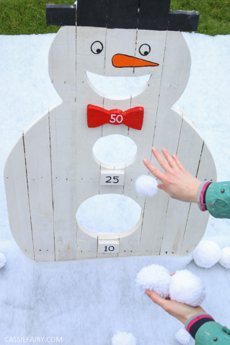 How to DIY a freestanding Snowman target game from pallet wood | My ...