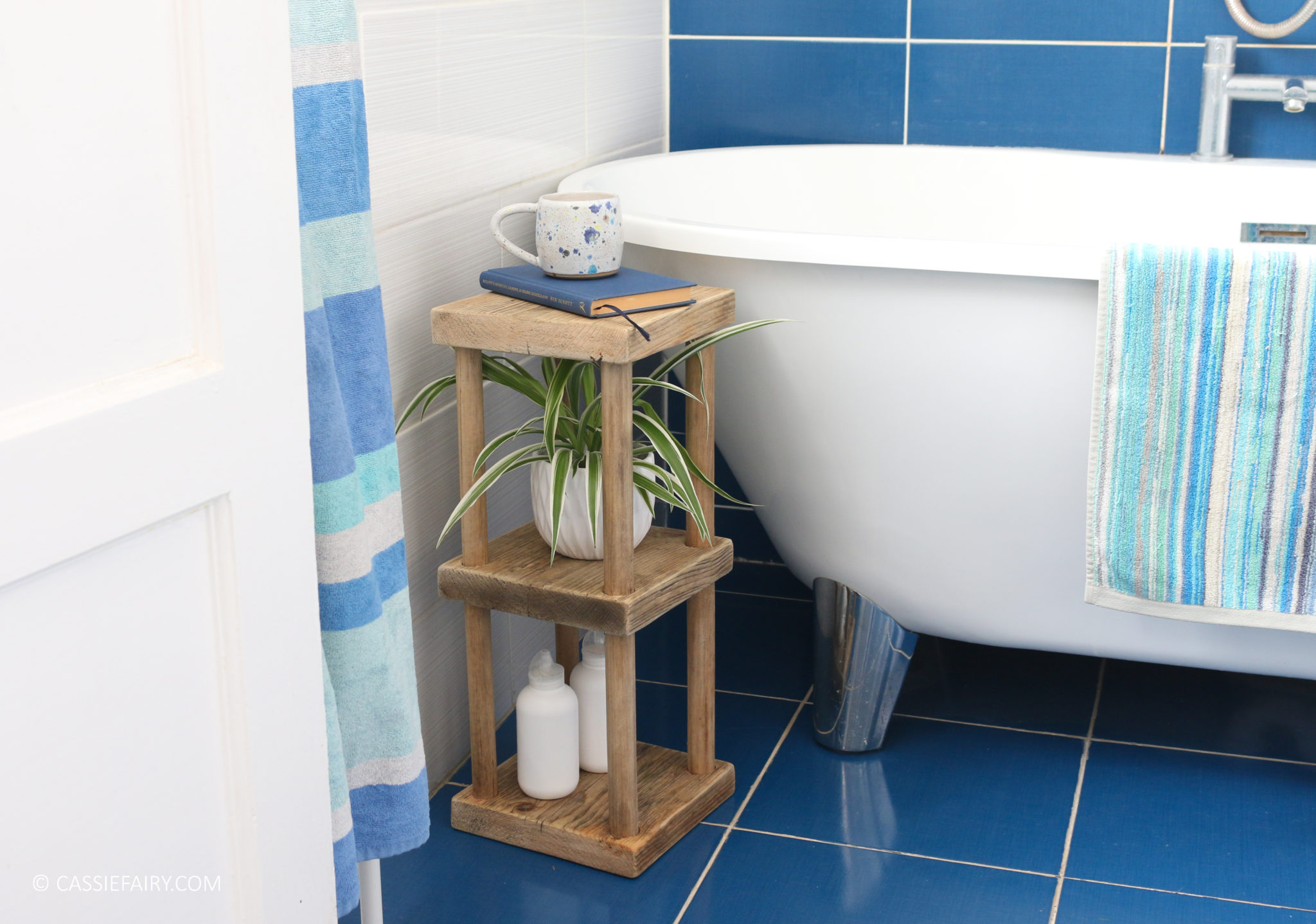 My DIY bathroom: How to build a handy bath-side storage stand for your ...