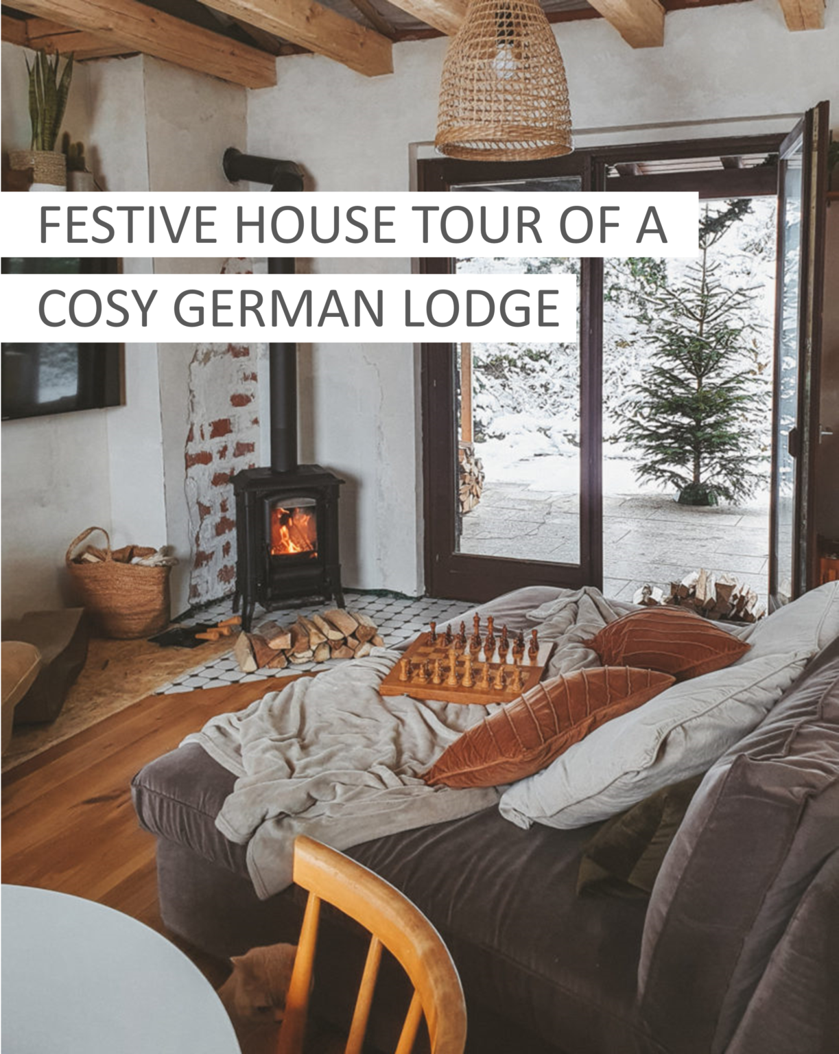 Festive decor inspiration: House tour of a cosy + snowy German lodge ...
