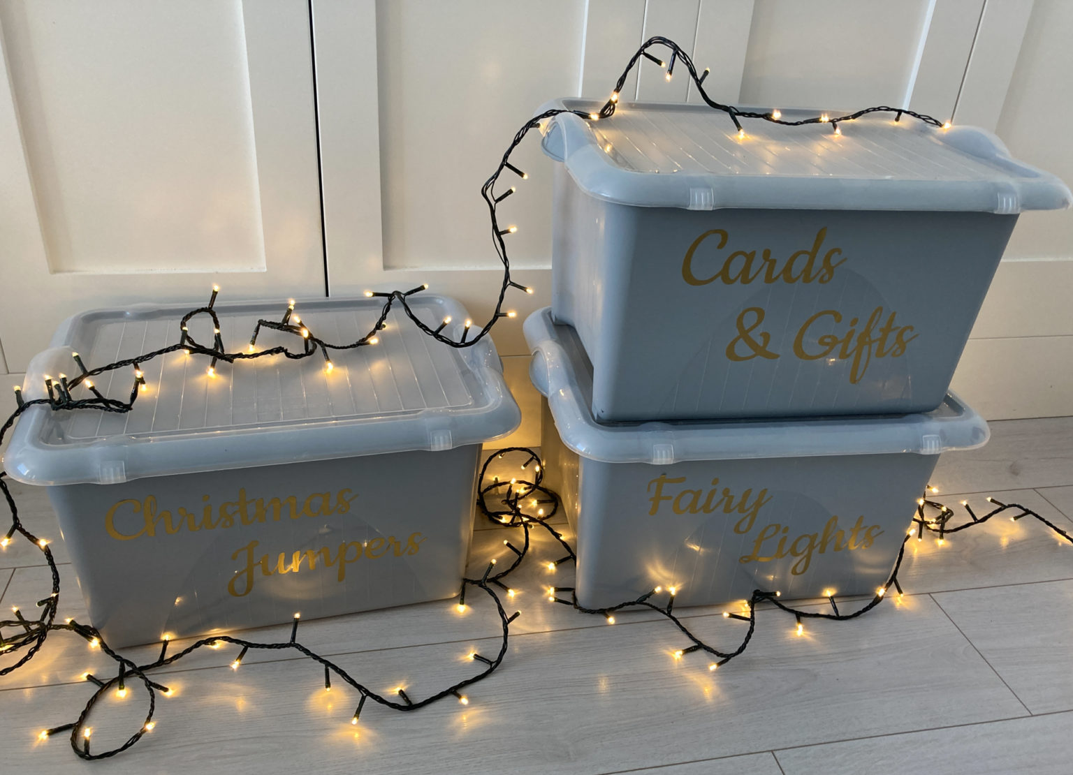 Two DIY labelling techniques to create your own festive storage boxes ...