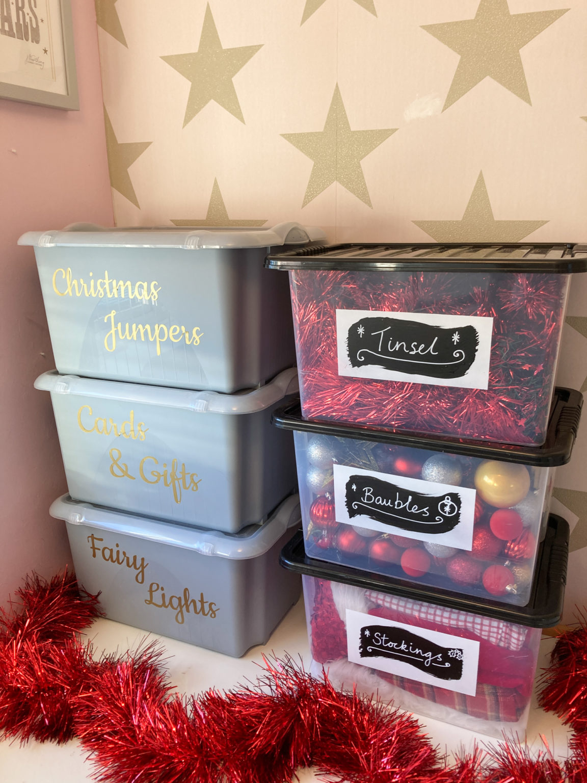 Two DIY labelling techniques to create your own festive storage boxes ...