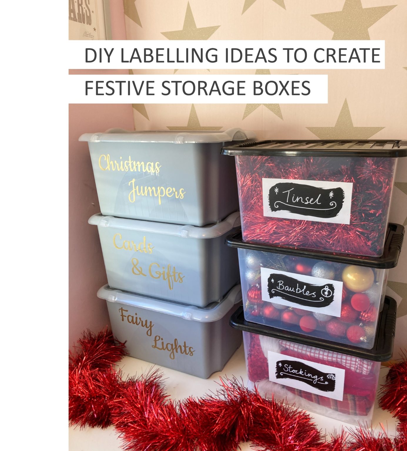 Two DIY labelling techniques to create your own festive storage boxes ...