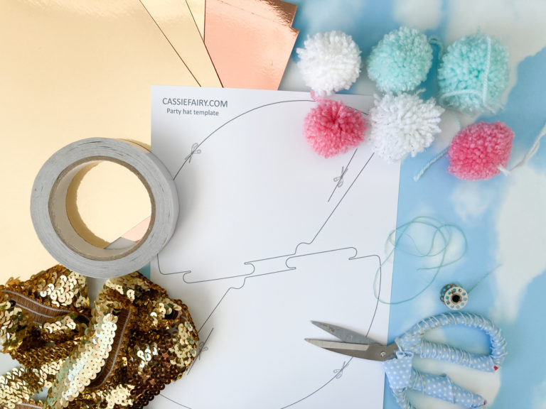 How to DIY your own custom sequin party hats + PDF template | My ...