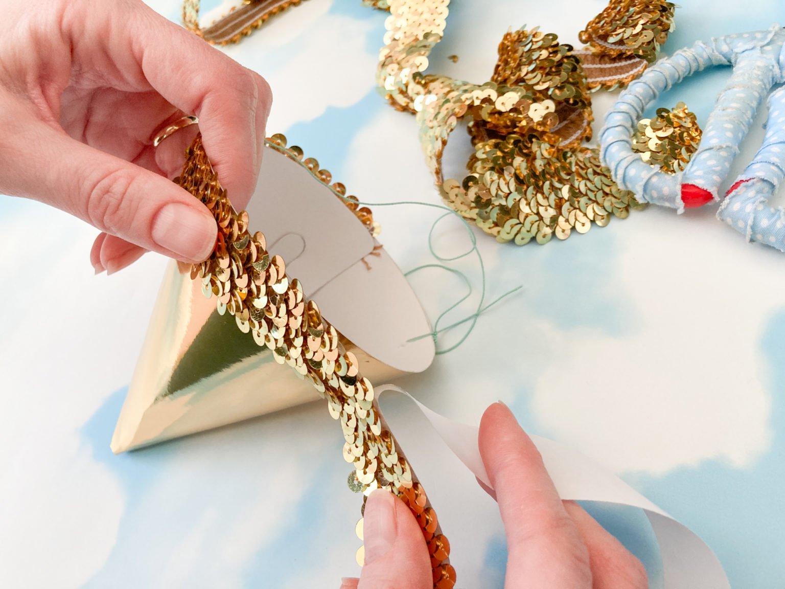 How to DIY your own custom sequin party hats + PDF template | My ...