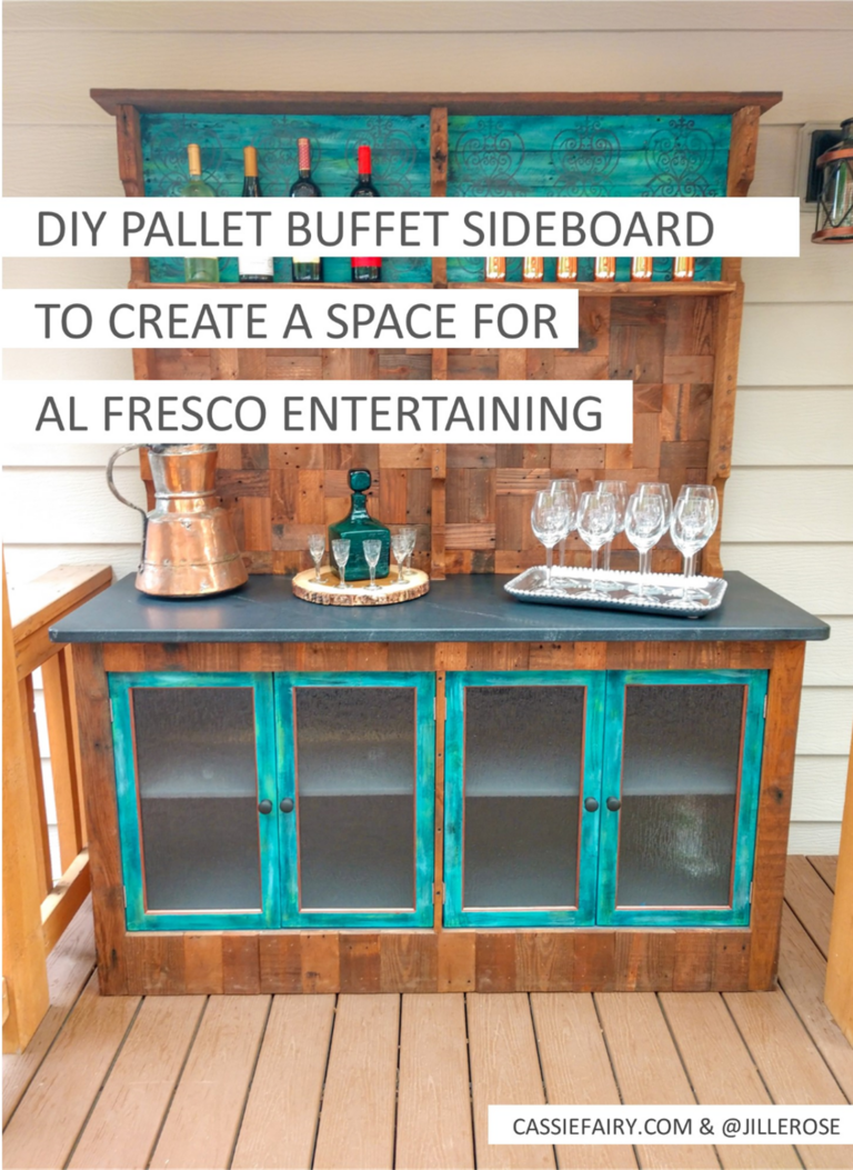 DIY pallet buffet sideboard to create a space for al fresco entertaining