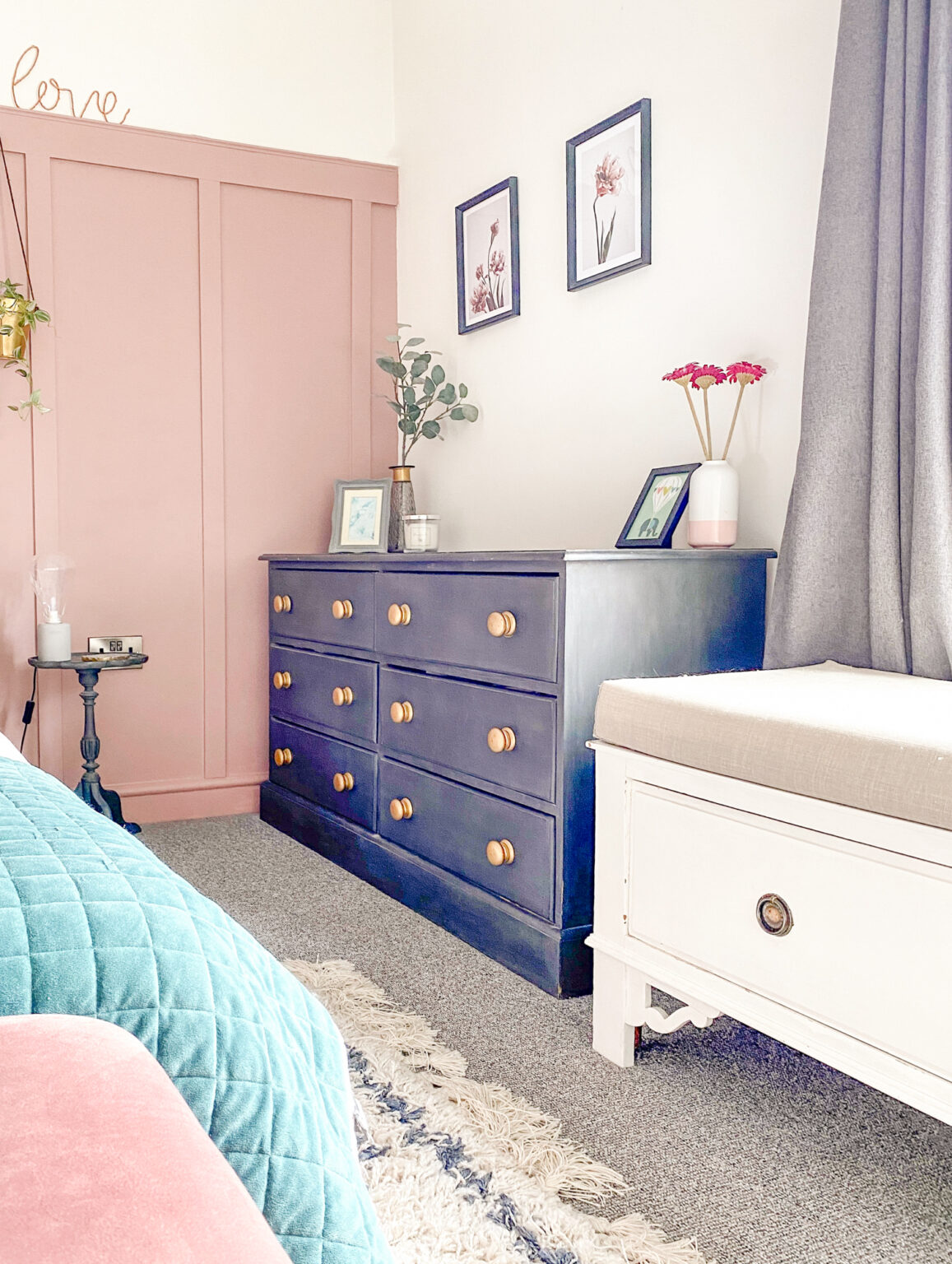 Home tour of a pretty pastel pink Victorian terrace