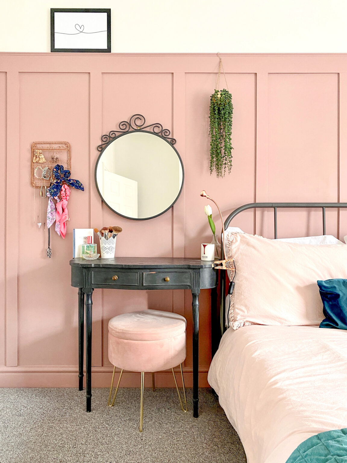 Home tour of a pretty pastel pink Victorian terrace