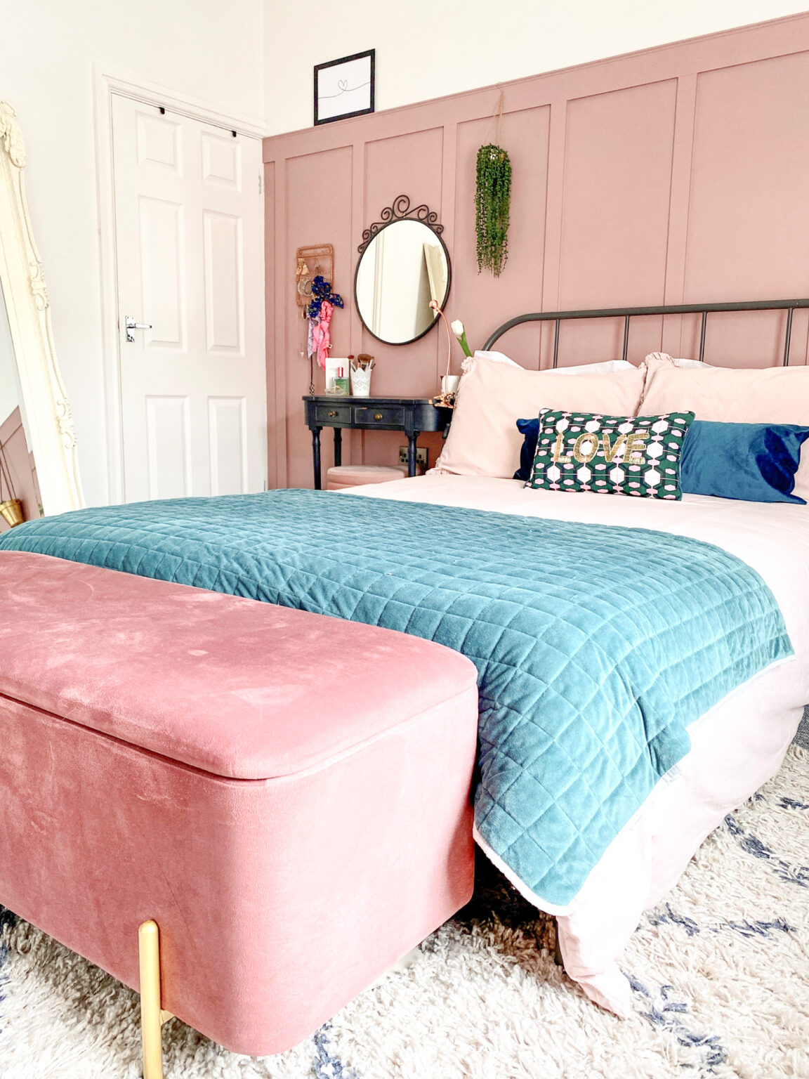 Home tour of a pretty pastel pink Victorian terrace
