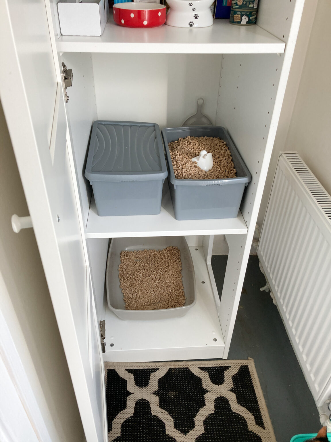 How to DIY a cat cupboard and private bathroom for your pet