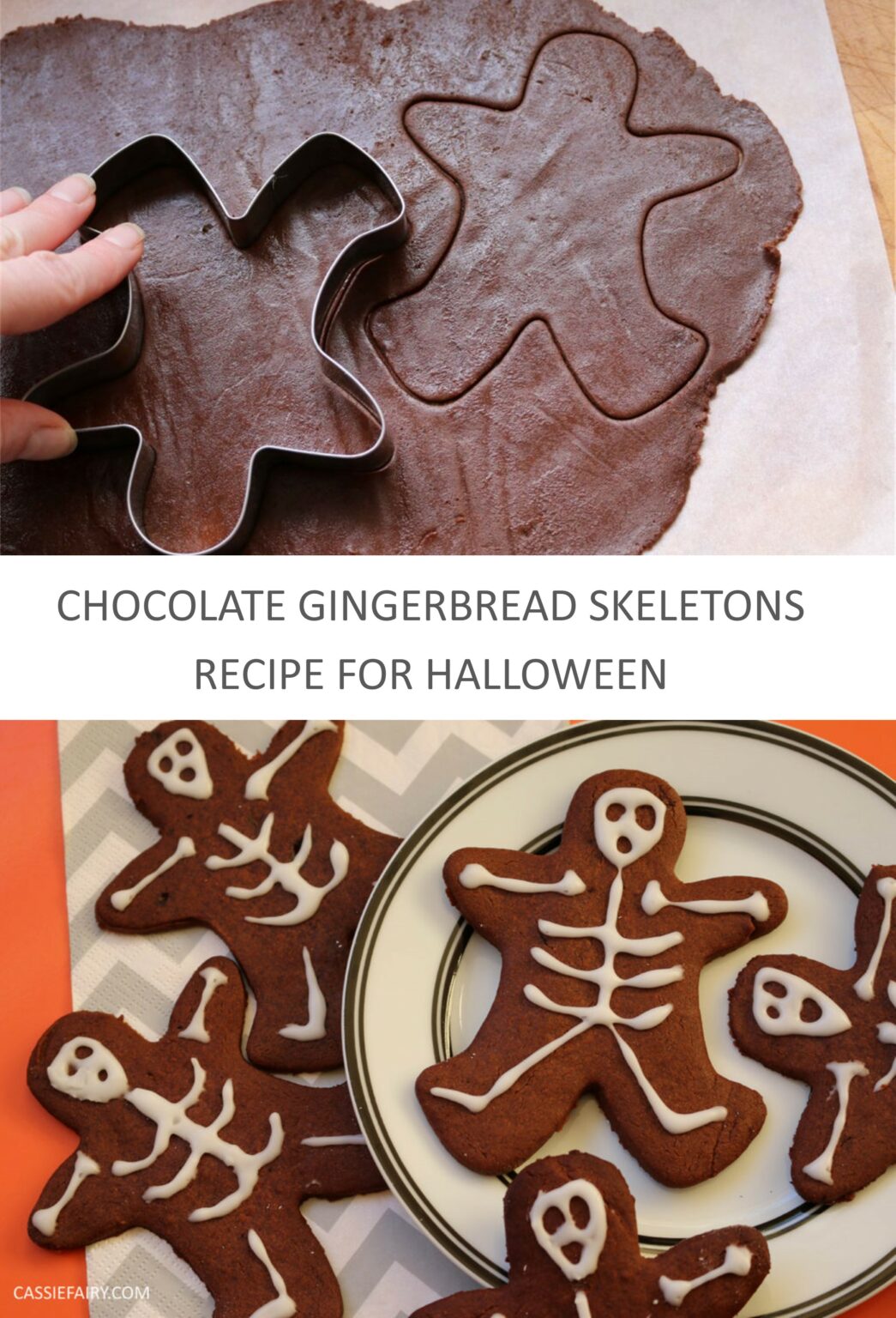 Chocolate gingerbread skeletons recipe for Halloween | My Thrifty Life ...