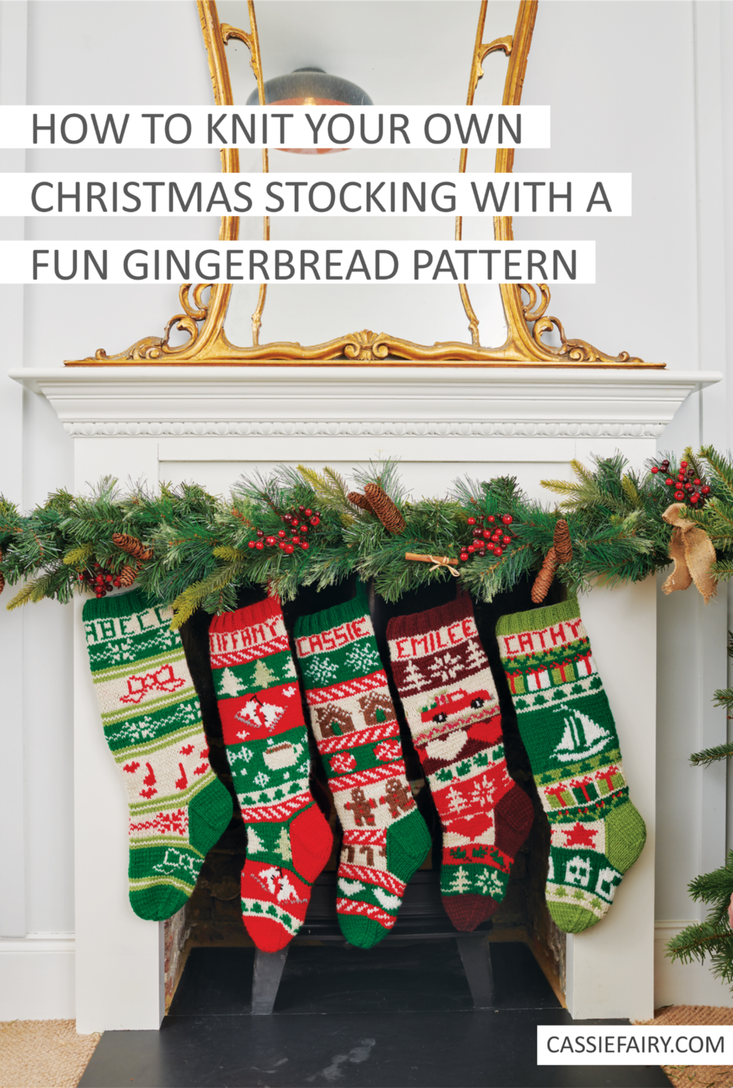 How to knit your own Christmas stocking with a fun gingerbread pattern