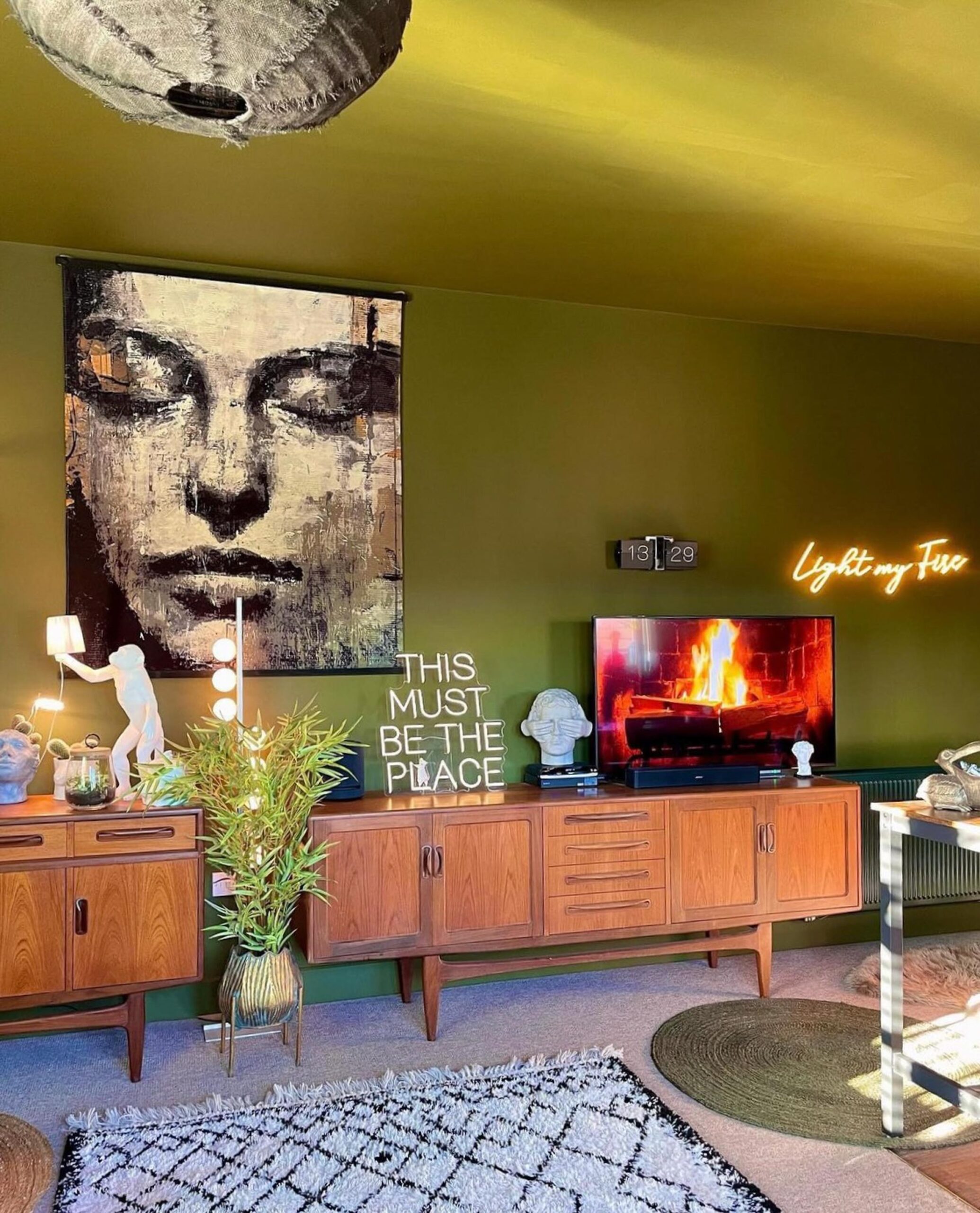 Home tour: Party-ready interior with pops of neon