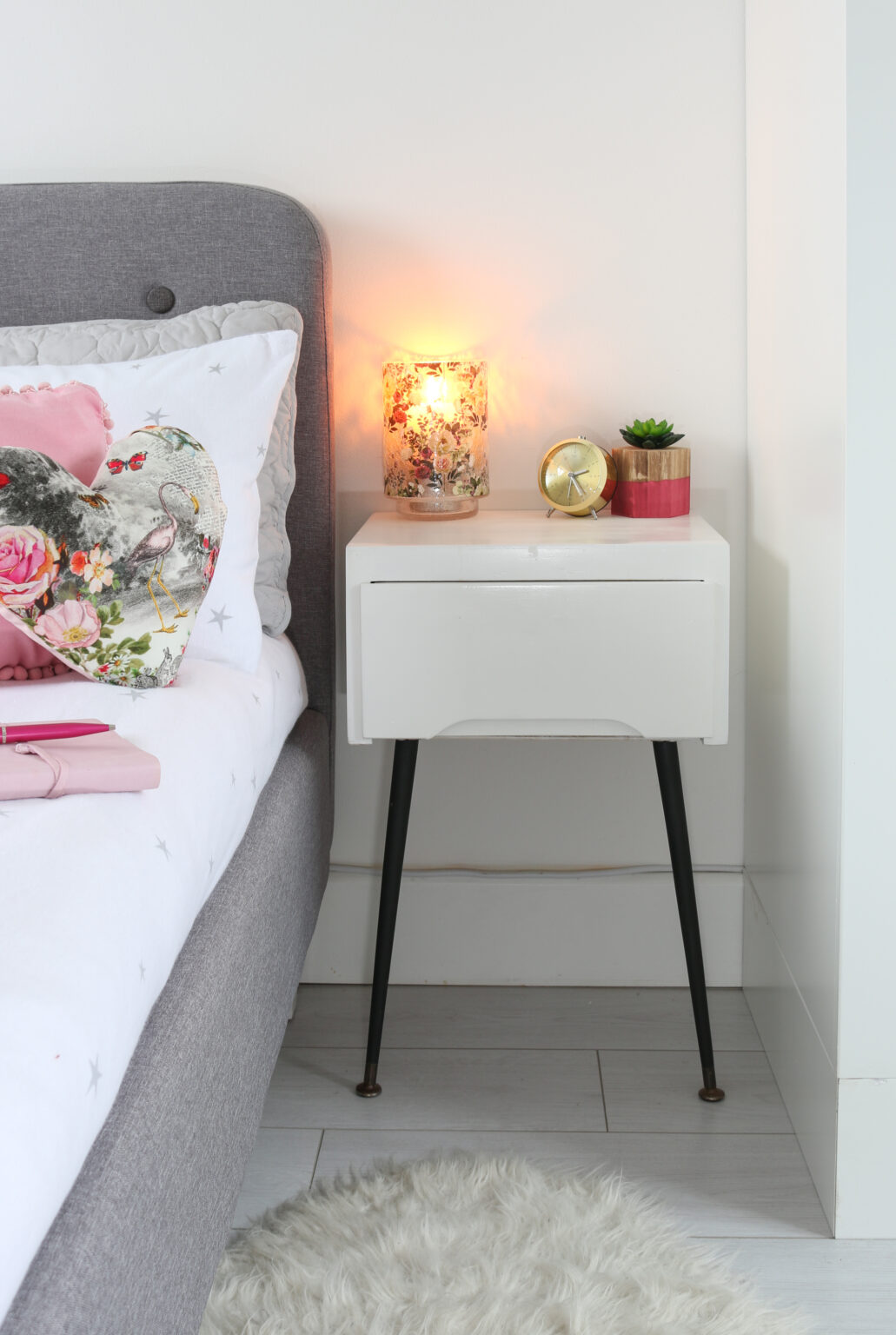 How to DIY a matching pair of bedside tables from an old chest of drawers