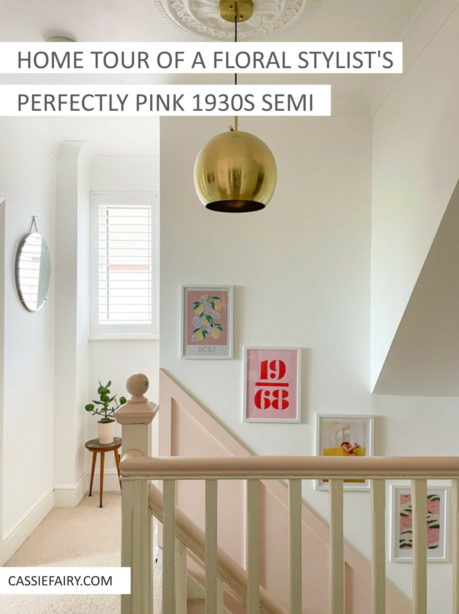 Home tour of a floral stylist's perfectly pink-hued home