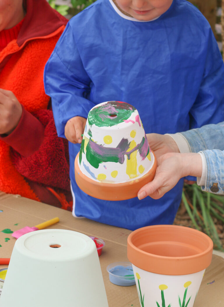 How to plan a family-friendly plant pot painting party